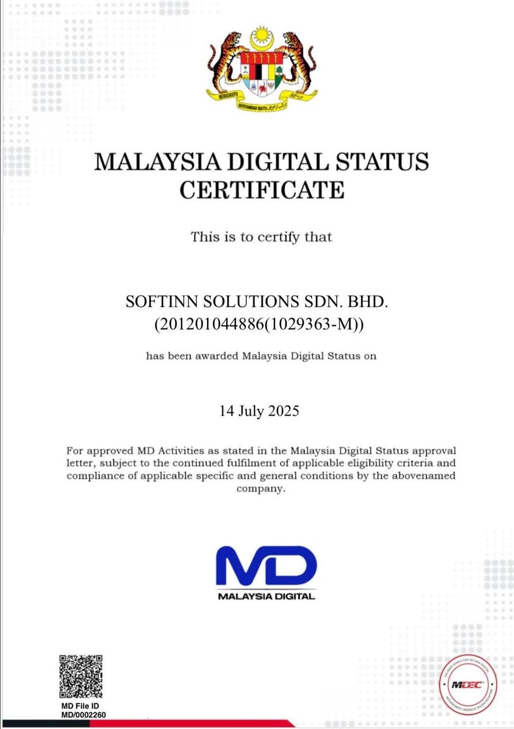 Hotel Tech Company Softinn Achieves MD Status: A Milestone Toward ...